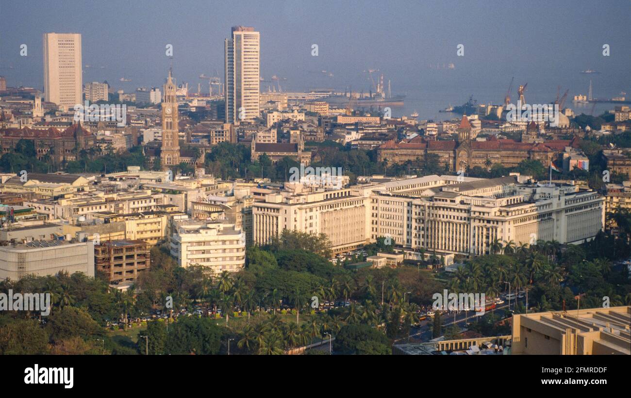 MUMBAI, INDIA - Aerial view of Nariman Point buildings Stock Photo - Alamy