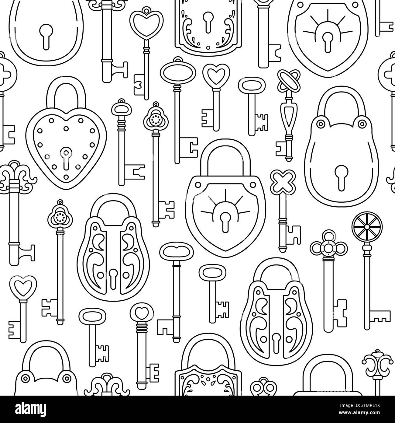 Antique padlock Stock Vector Images - Alamy
