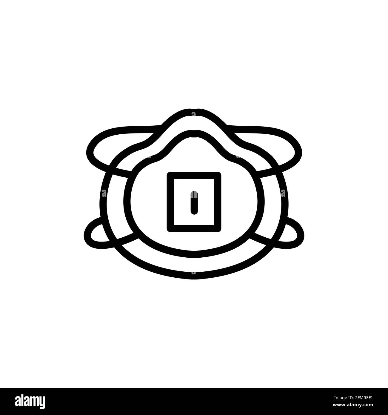 Breathing medical respiratory mask color line icon. Isolated vector ...