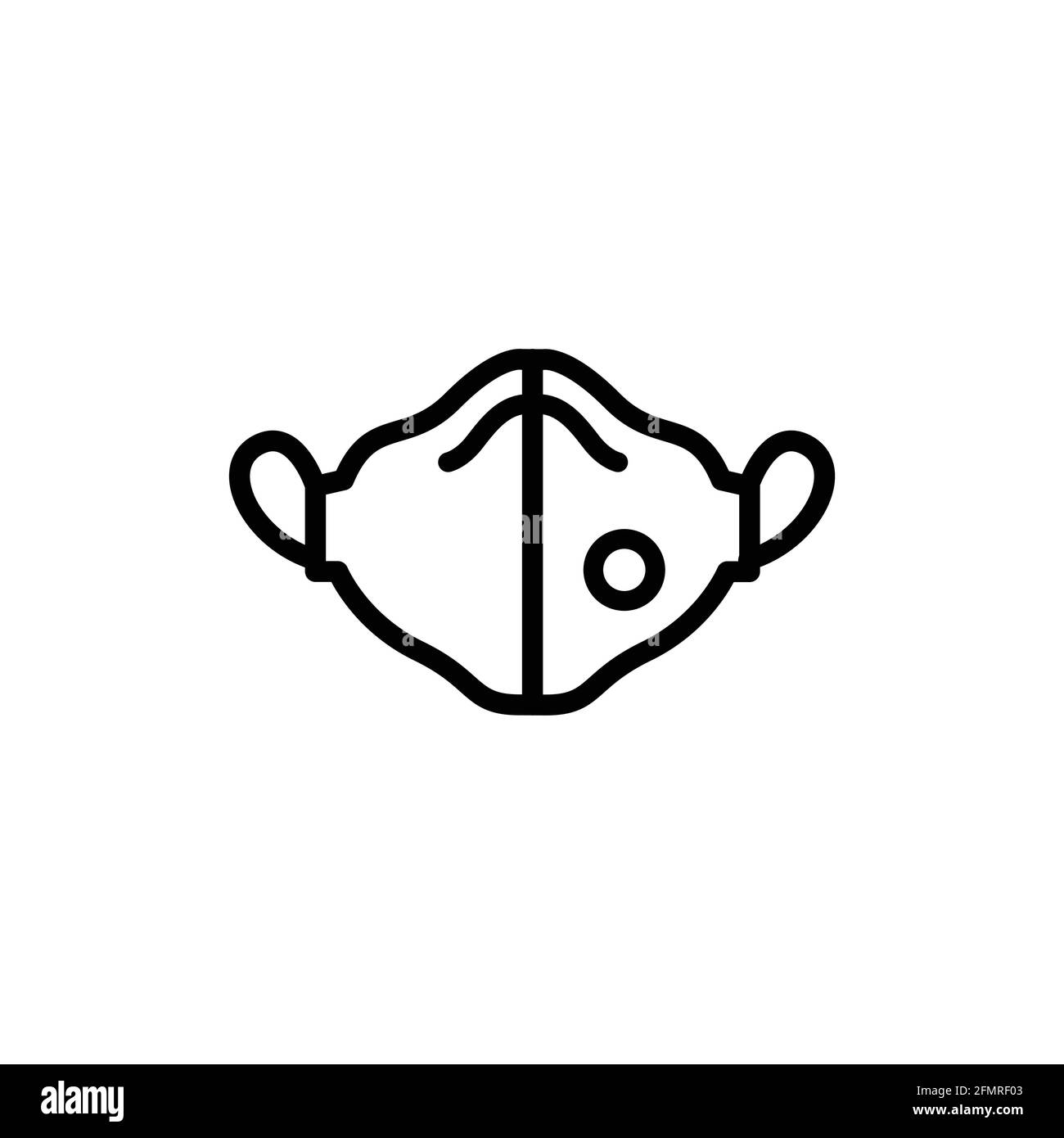 Breathing medical respiratory mask color line icon. Isolated vector ...