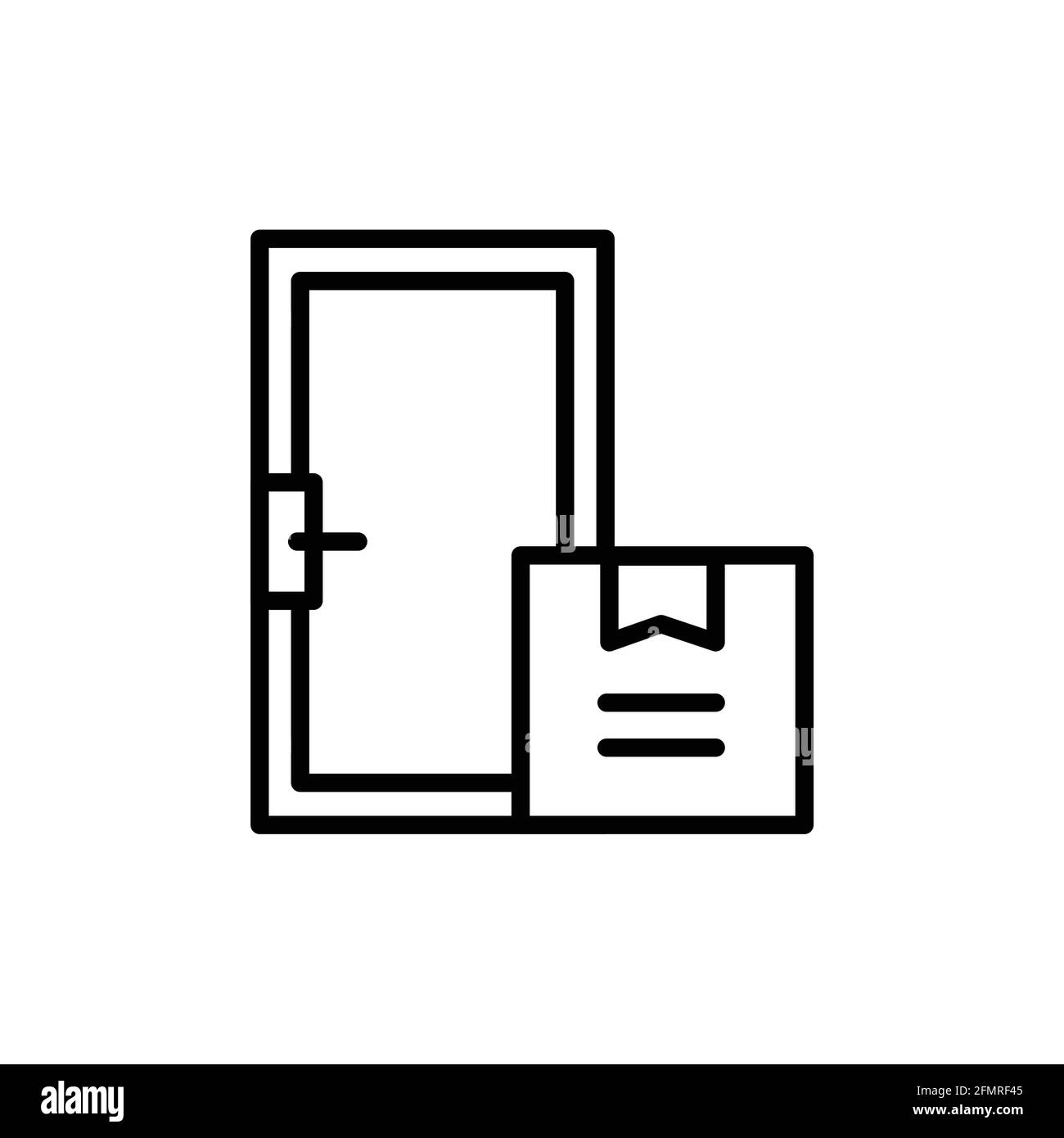 Home Delivery Color Line Icon Isolated Vector Element Outline Pictogram For Web Page Mobile