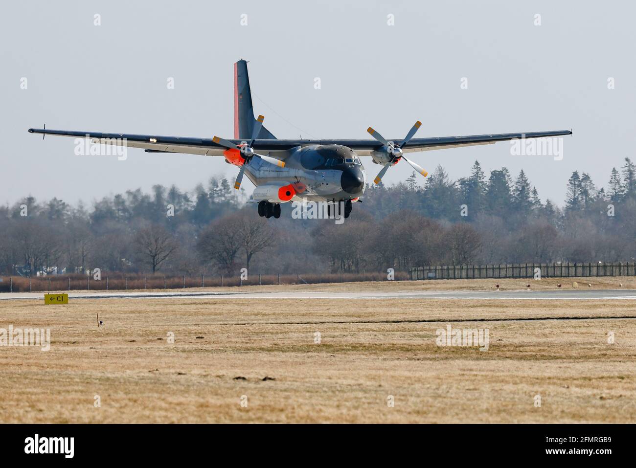 Hohn, Germany. 25th Mar, 2021. A Transall C-160 with a special paint ...