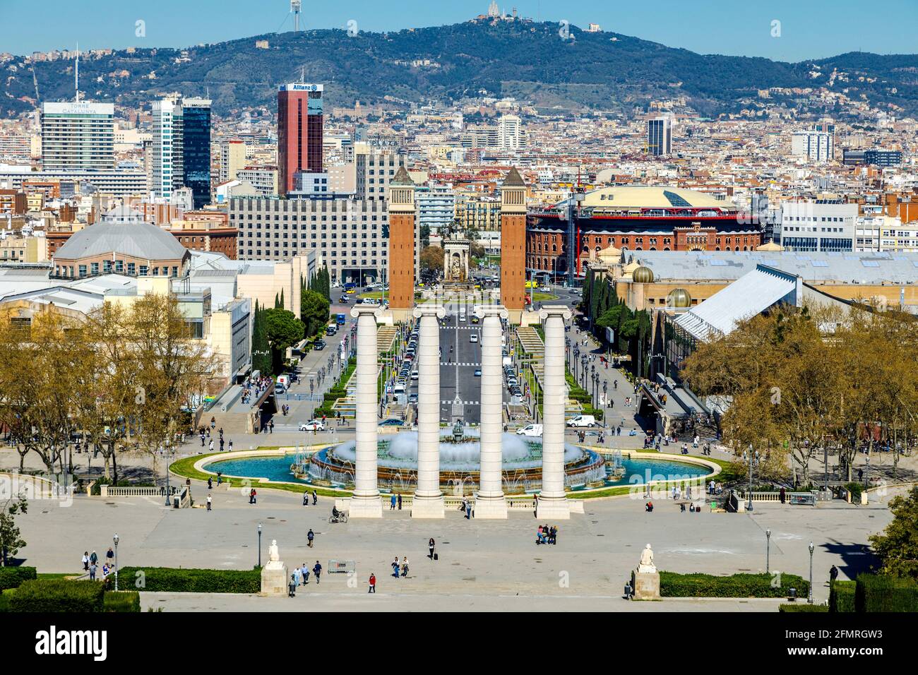 Barcelona, Spain - March 17, 2017: view of the capital of Catalonia ...