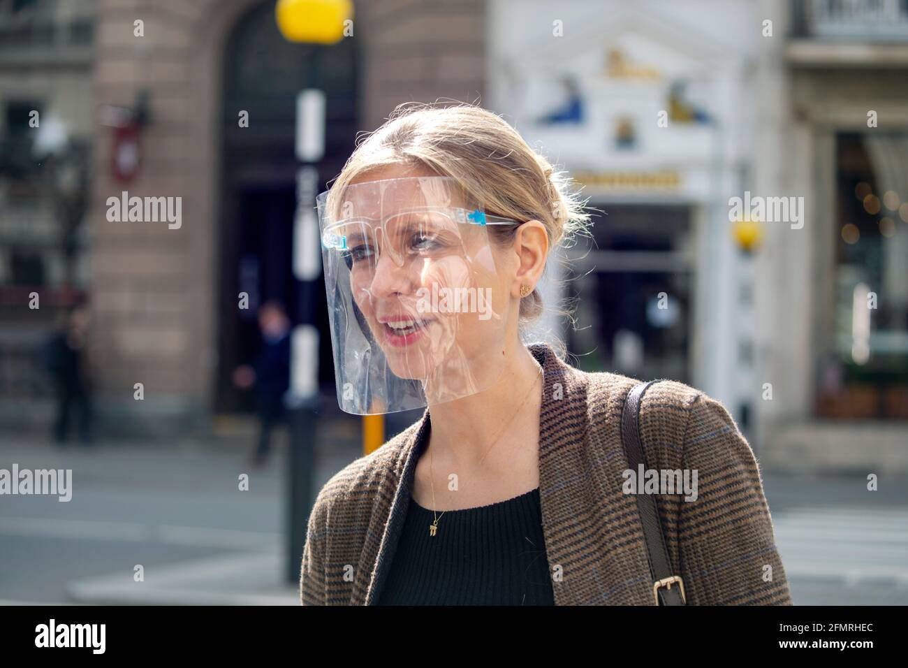 pic shows: Rachel Riley arrives with unusual gold panther shaped ...