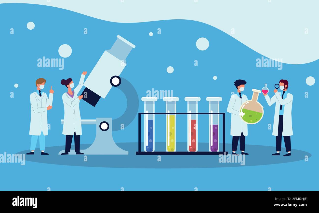 laboratory assistants working Stock Vector Image & Art - Alamy