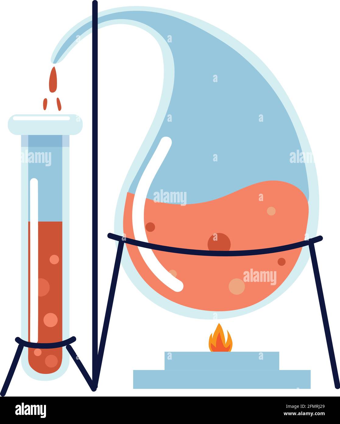 chemistry beaker test tube Stock Vector Image & Art - Alamy