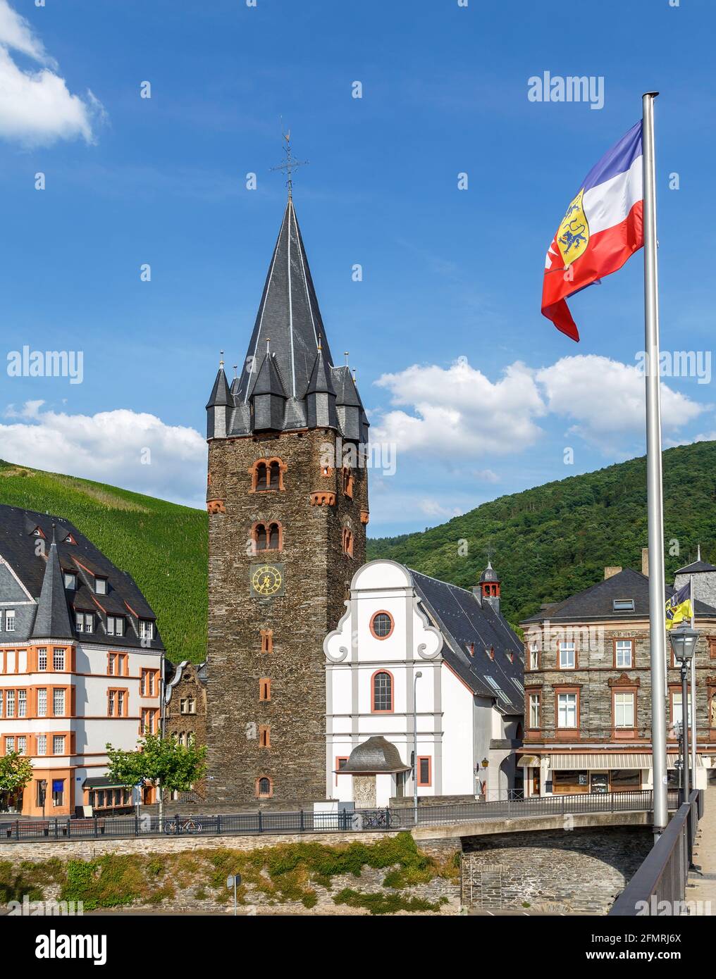 german church located high above the mosel river near bernkastel-kues ...