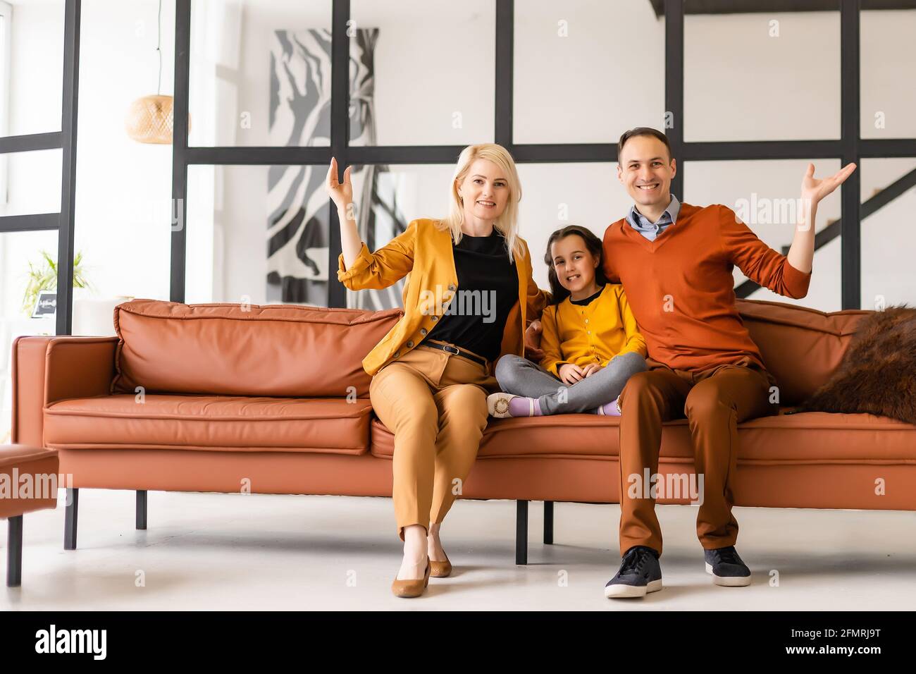 concept housing a young family. mother father and children in a new ...