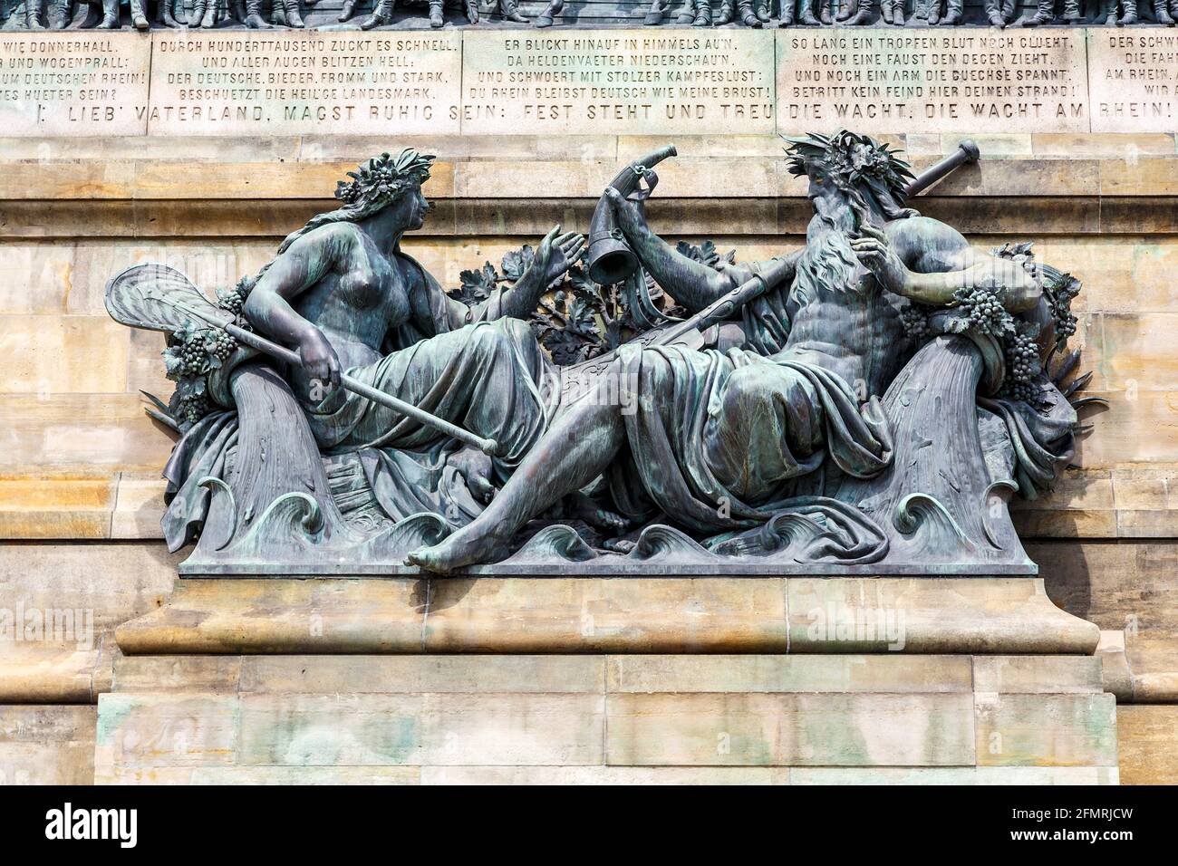 Statue germania niederwalddenkmal niederwald monument hi-res stock ...