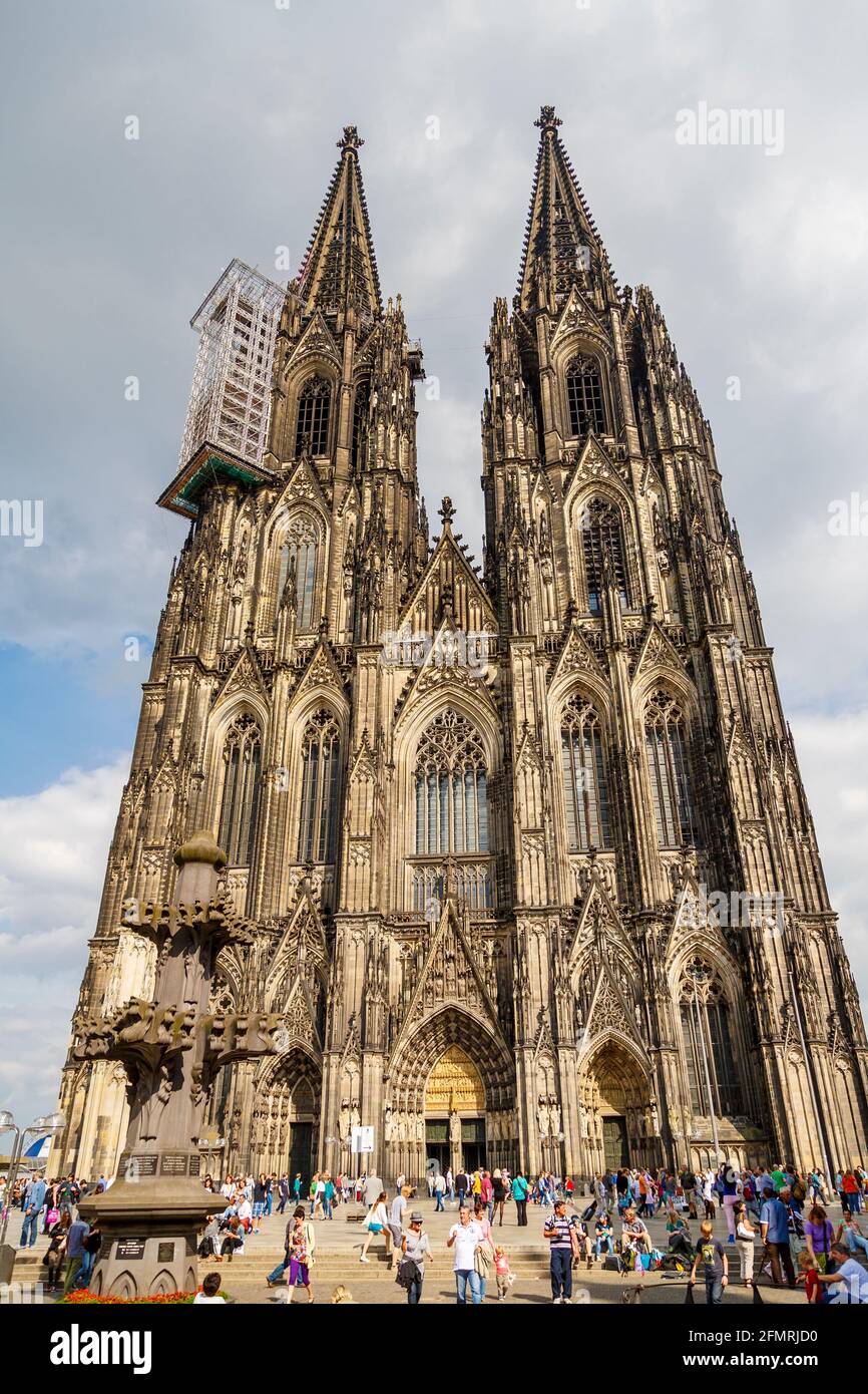 COLOGNE, GERMANY - AOGUST8: people enjoy the view to the dome on August ...
