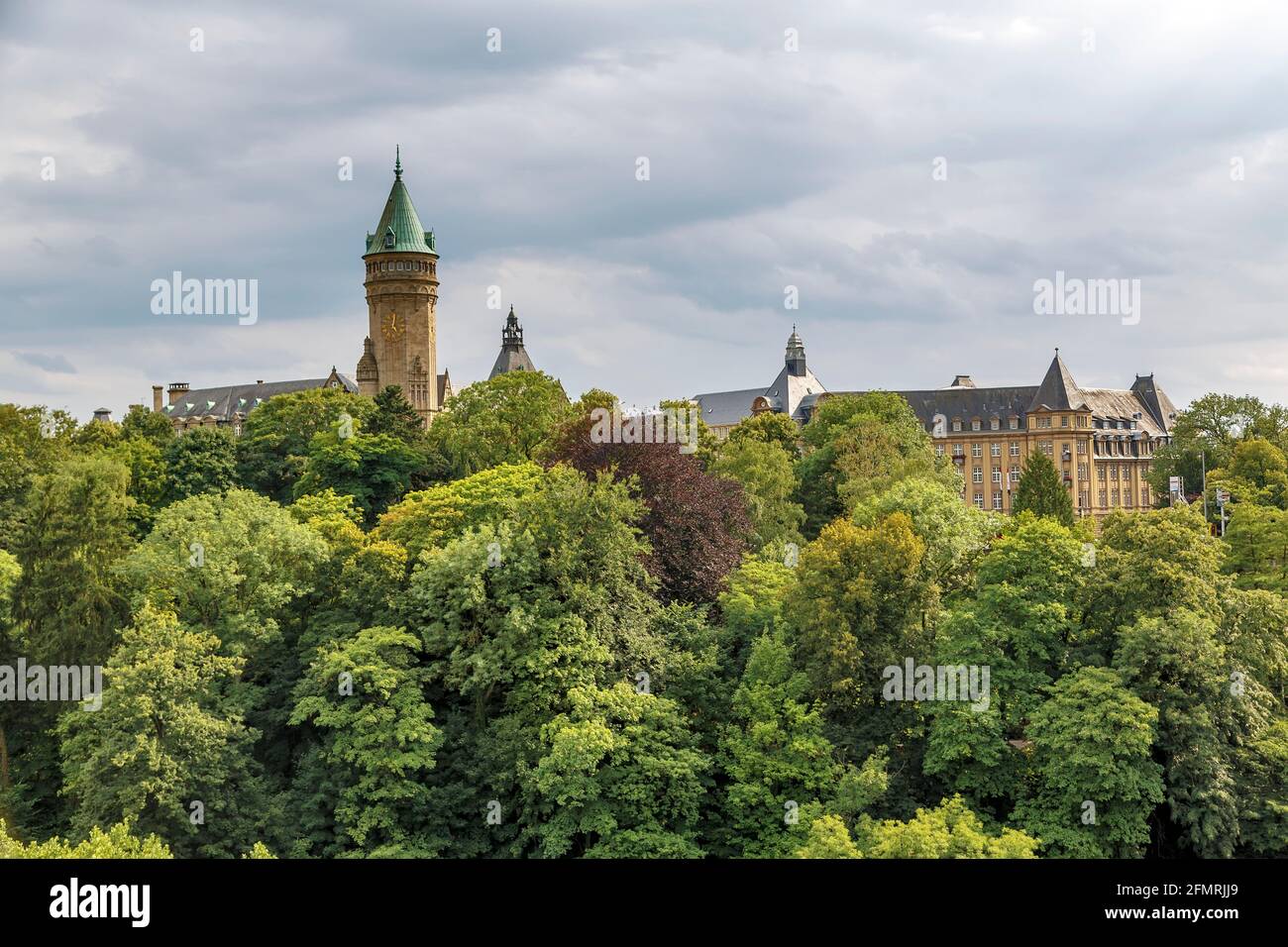 Financial headquarters on the Metz Square, Luxembourg Stock Photo - Alamy