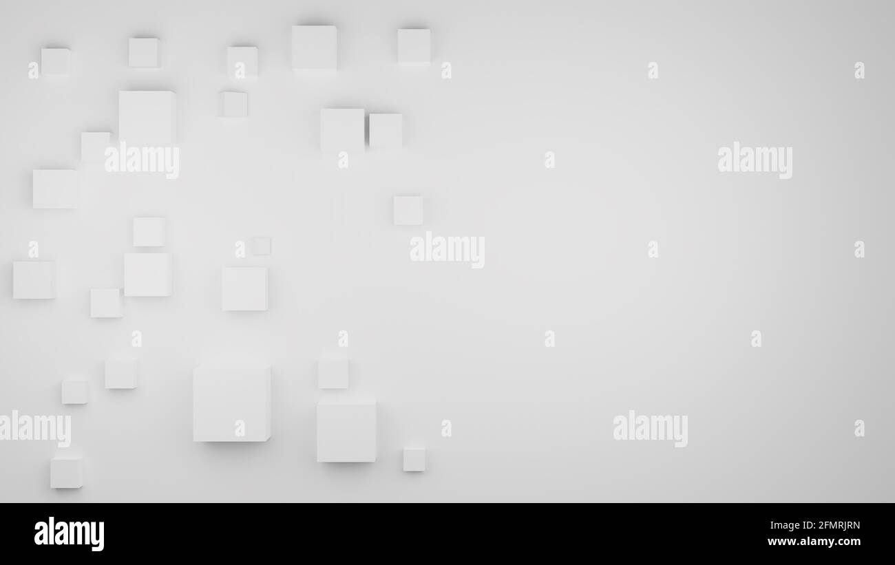 3D illustration of cubes arranged in random order Stock Photo - Alamy