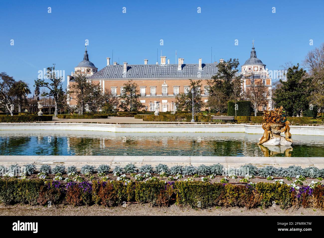 Aranjuez , Spain - March 13 , 2016: View at the fountain in garden of ...