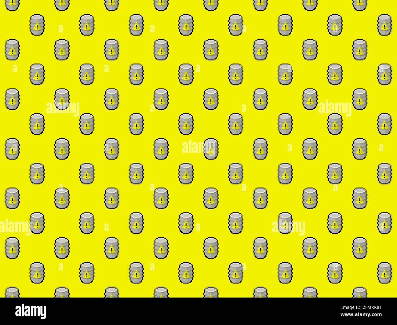Pixel barrel containing dangerous goods background - seamless pattern ...