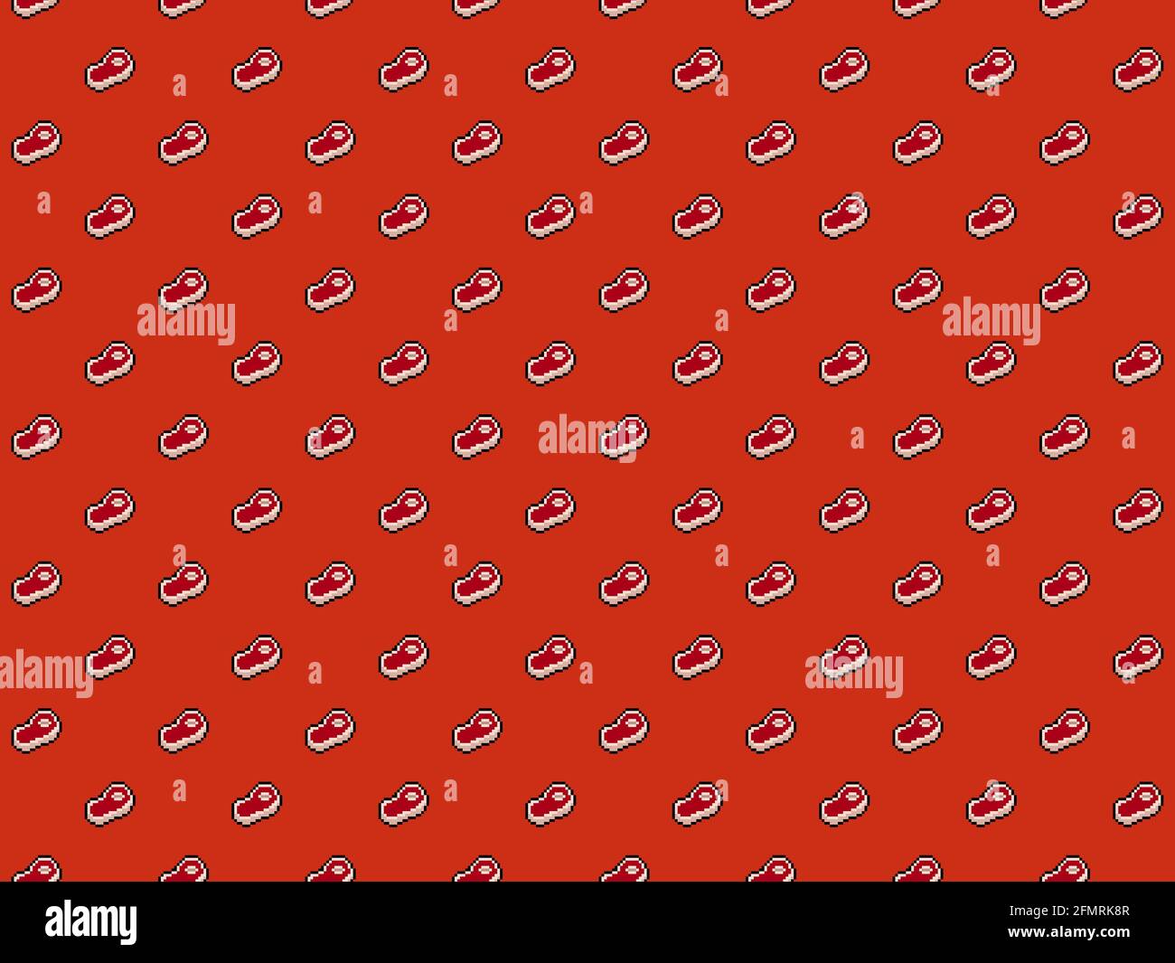 Pixel raw meat background - high-res seamless pattern Stock Photo - Alamy