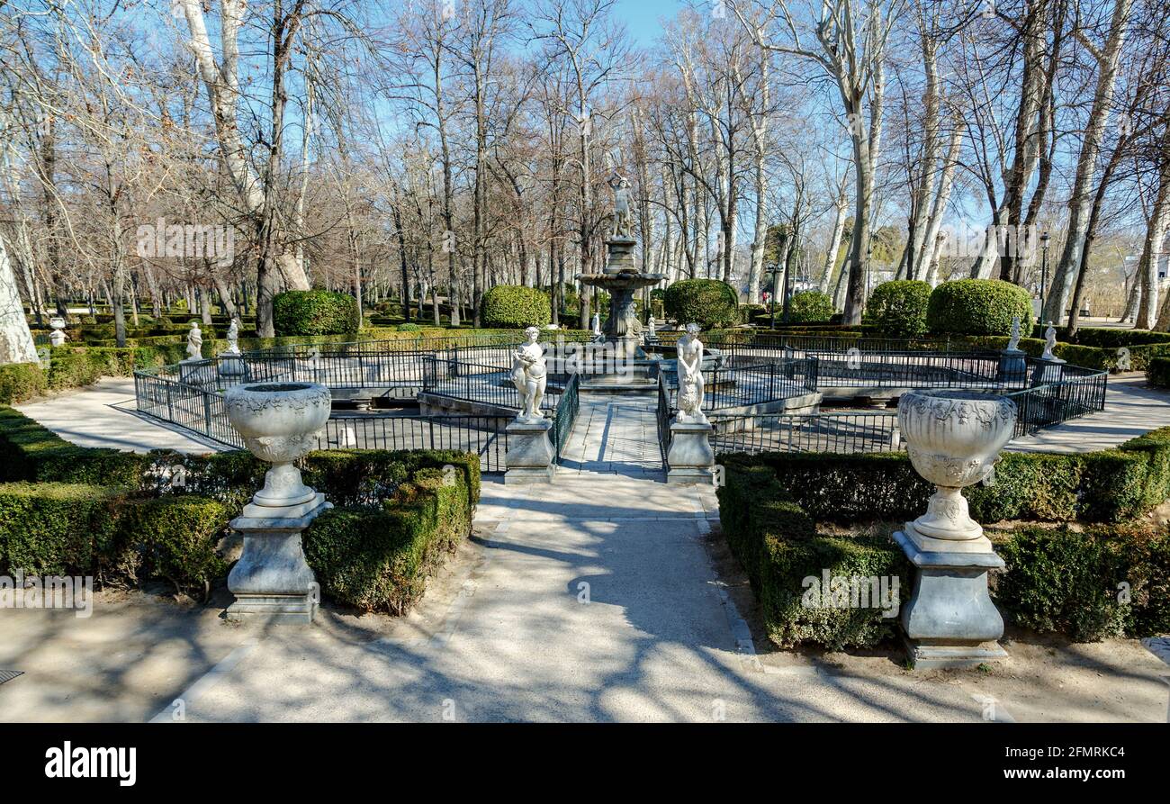 Aranjuez , Spain - March 13 , 2016: View of the statue in the garden of ...