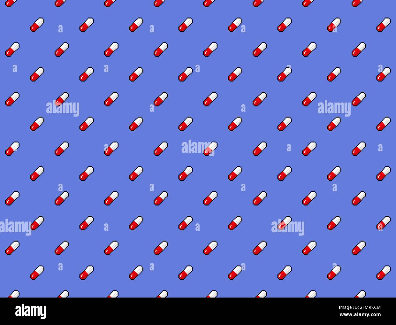 Pixel pill background - high-res seamless pattern Stock Photo - Alamy