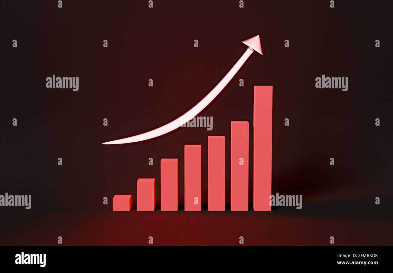 Neon upward arrow hi-res stock photography and images - Alamy