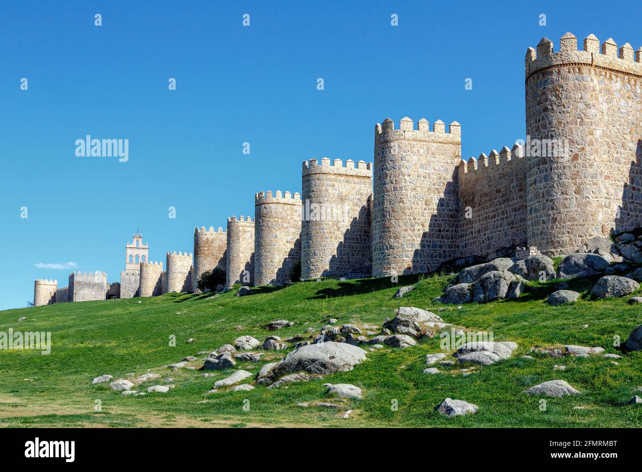 Scenic medieval city walls of Avila, Spain, UNESCO list Stock Photo - Alamy