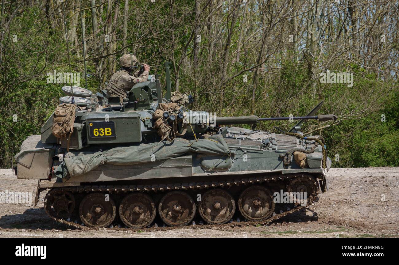 british army FV107 Scimitar armoured tracked military reconnaissance ...