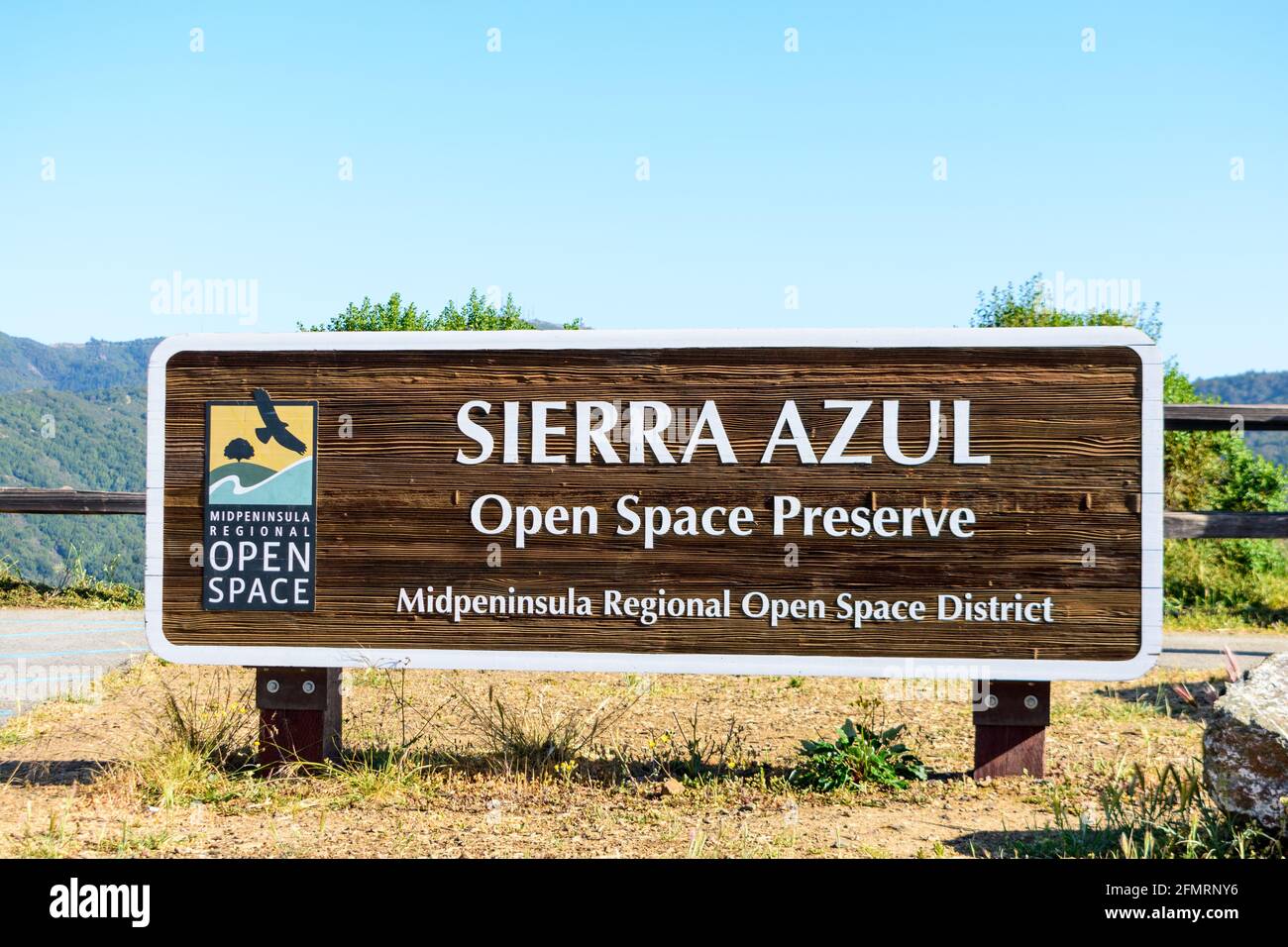 Sierra Azul, Open Space Preserve sign. Midpeninsula Regional Open Space ...