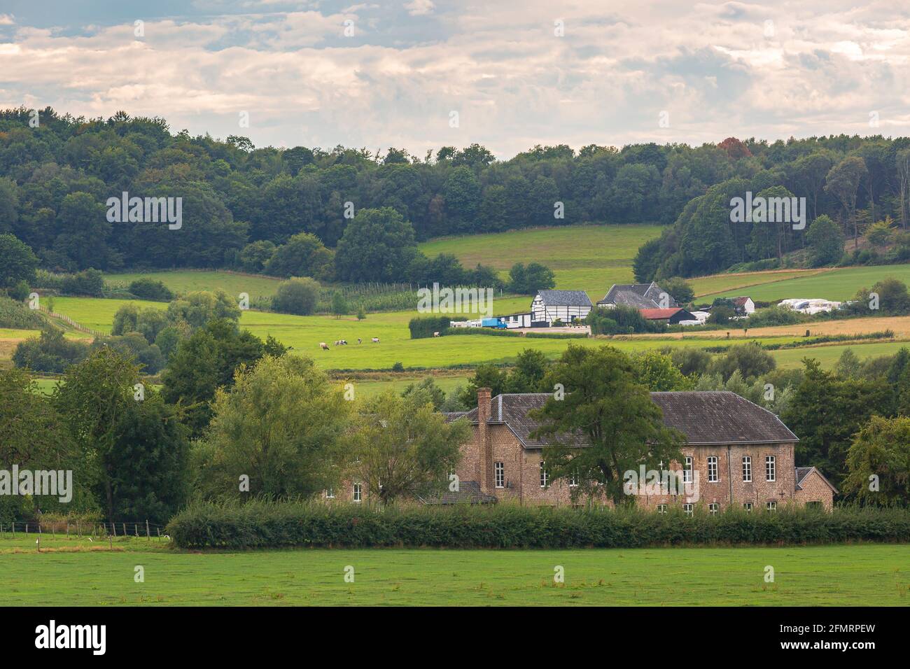 Best of Limburg landscape, beautiful green scenery, hills, fields and ...