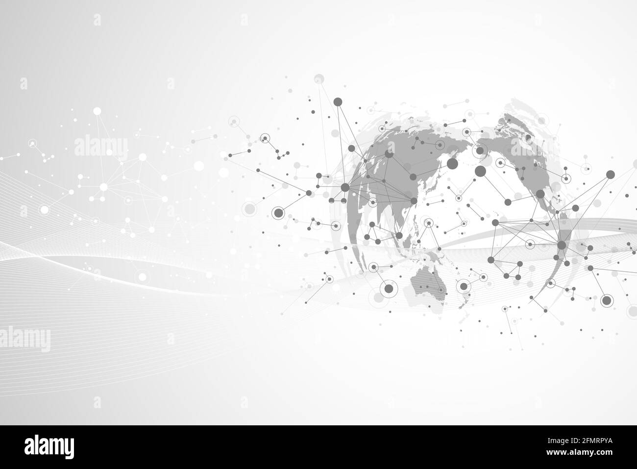 Virtual Graphic Background Communication with World Globe. A sense of ...