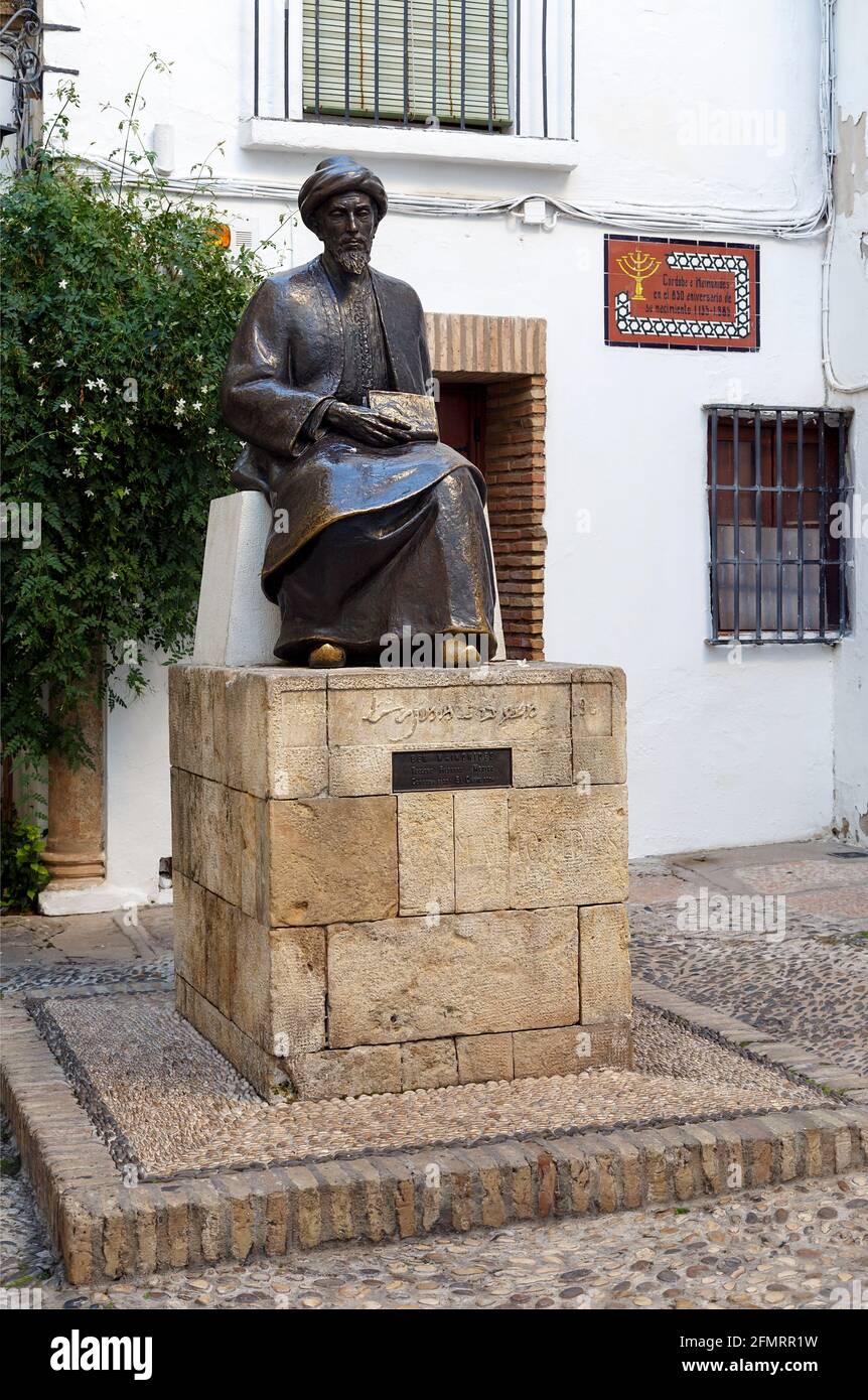 Statue of Maimonides in Cordoba, Spain. Medical, Jewish rabbi and ...