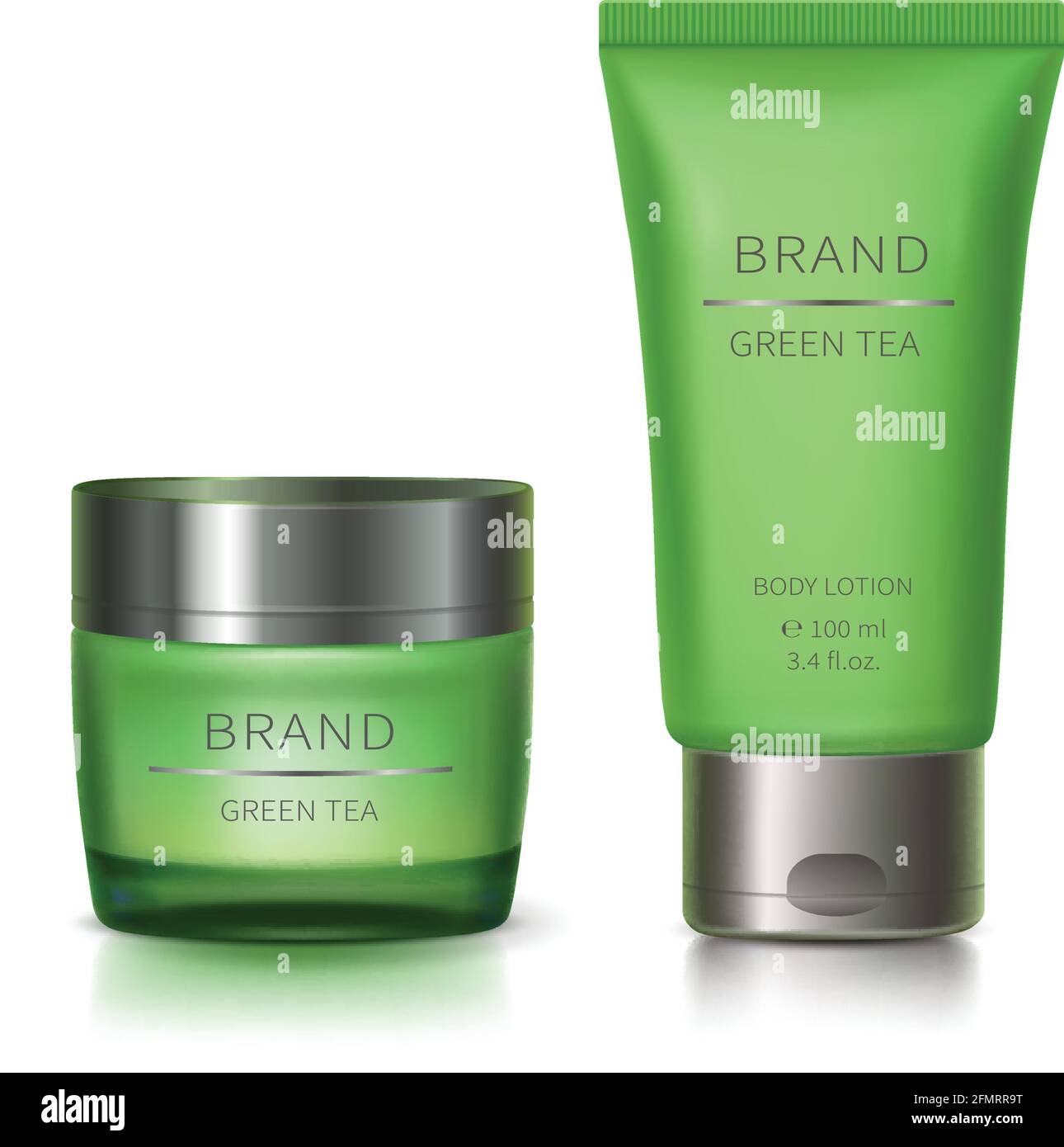 Face cream on green Stock Vector Images - Alamy