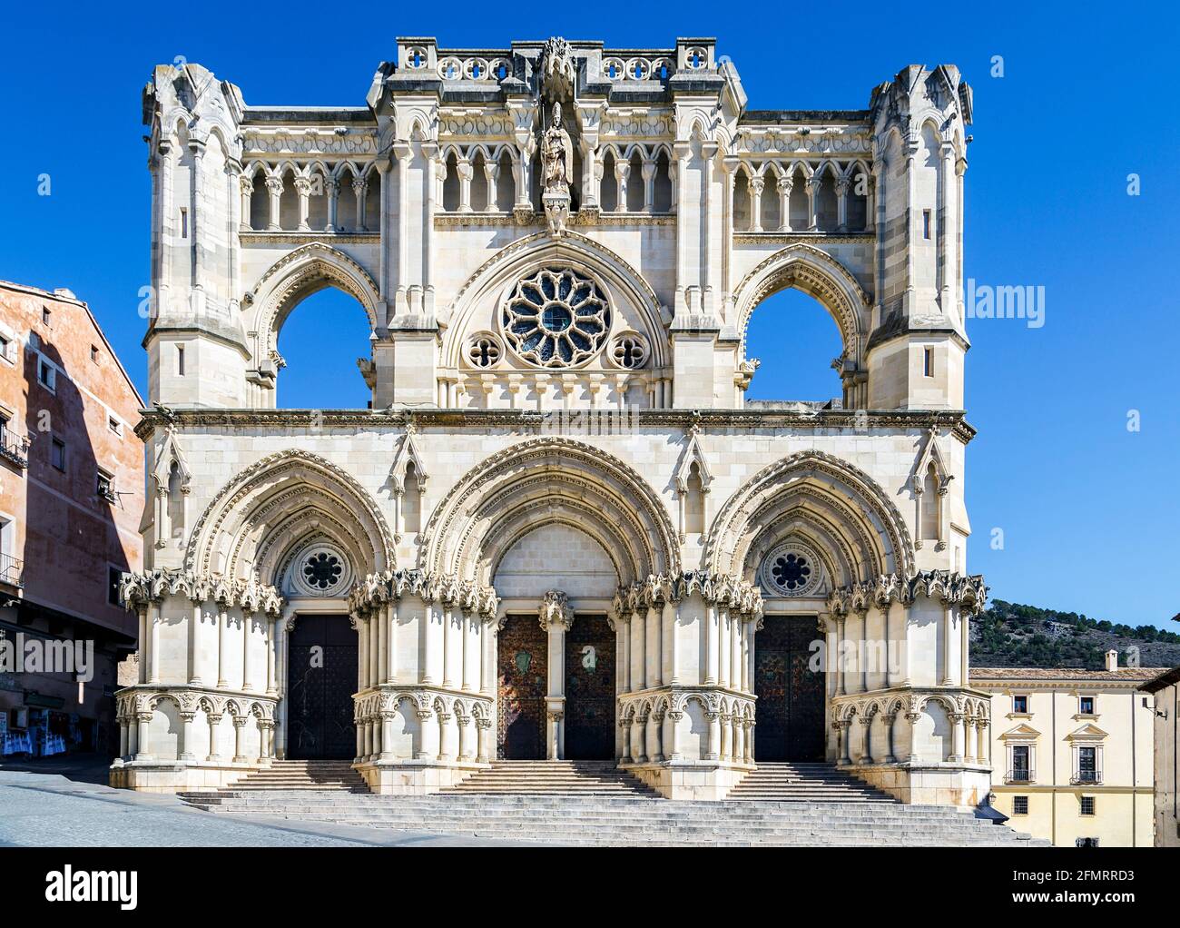 View of the Gothic cathedral in Cuenca, Spain Stock Photo - Alamy