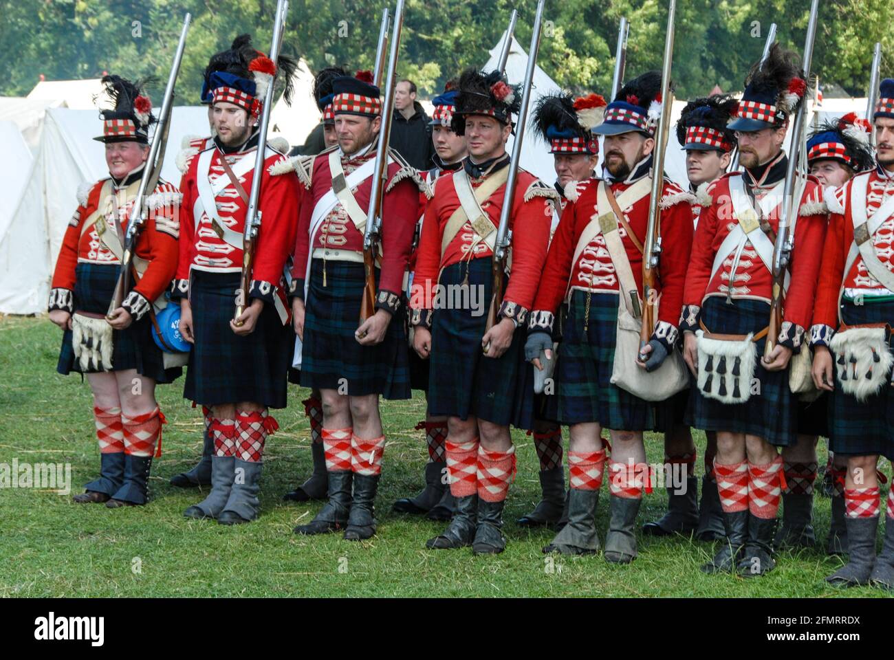 Great legs, guys! Scottish infantry in the Allied camp exercising ...