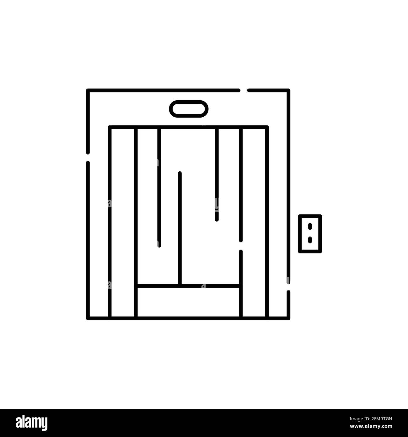 Lift color line icon. Disability. Isolated vector element. Outline ...