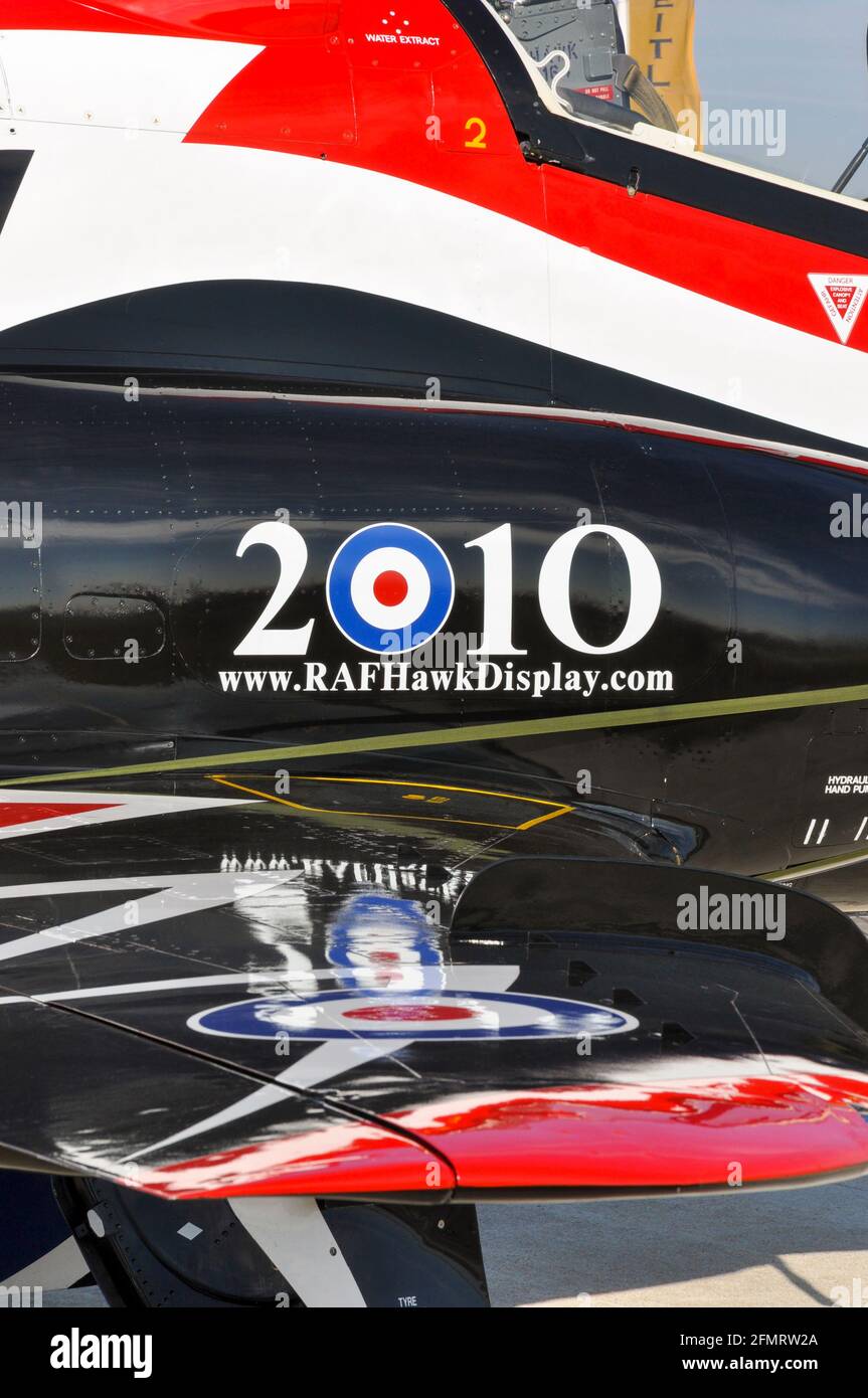 Royal Air Force RAF 2010 air display special scheme BAe Hawk T1. Solo ...