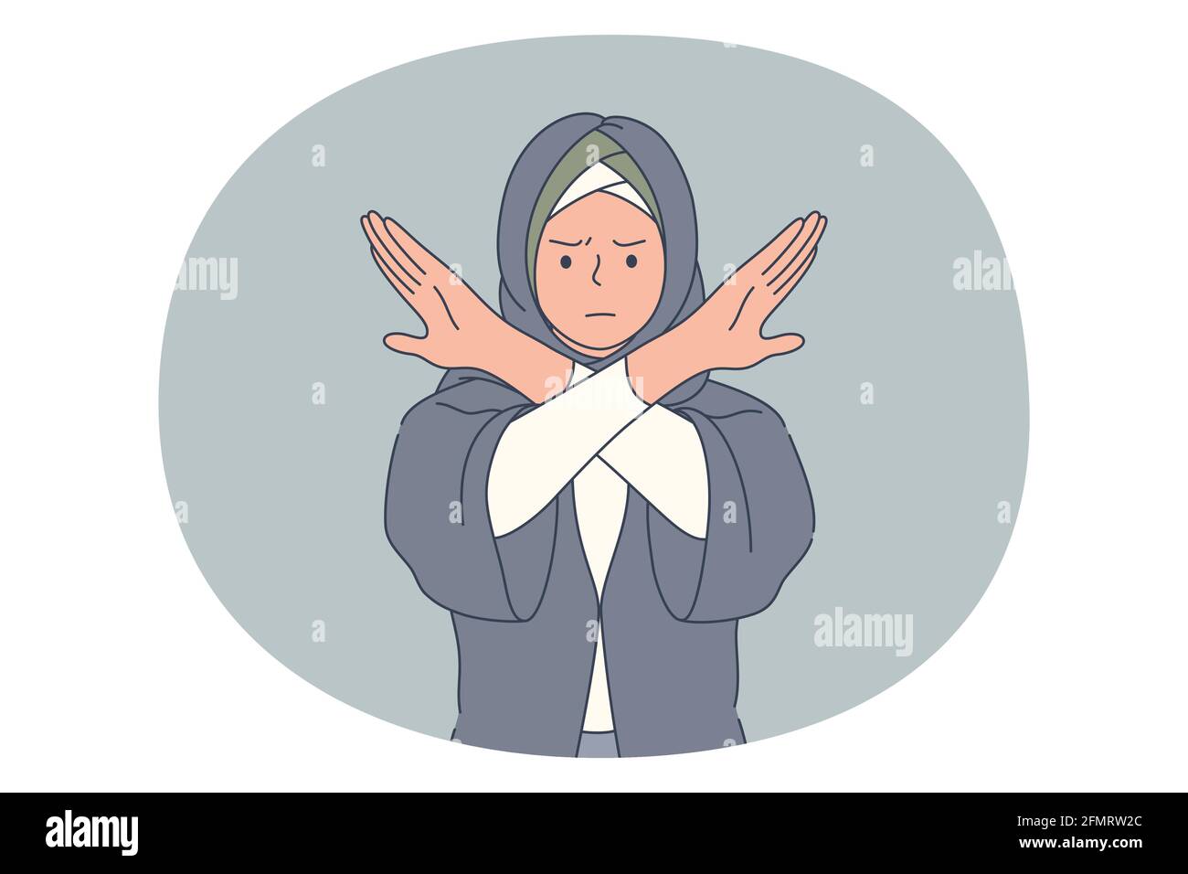 Woman hand stop rejection Stock Vector Images - Alamy