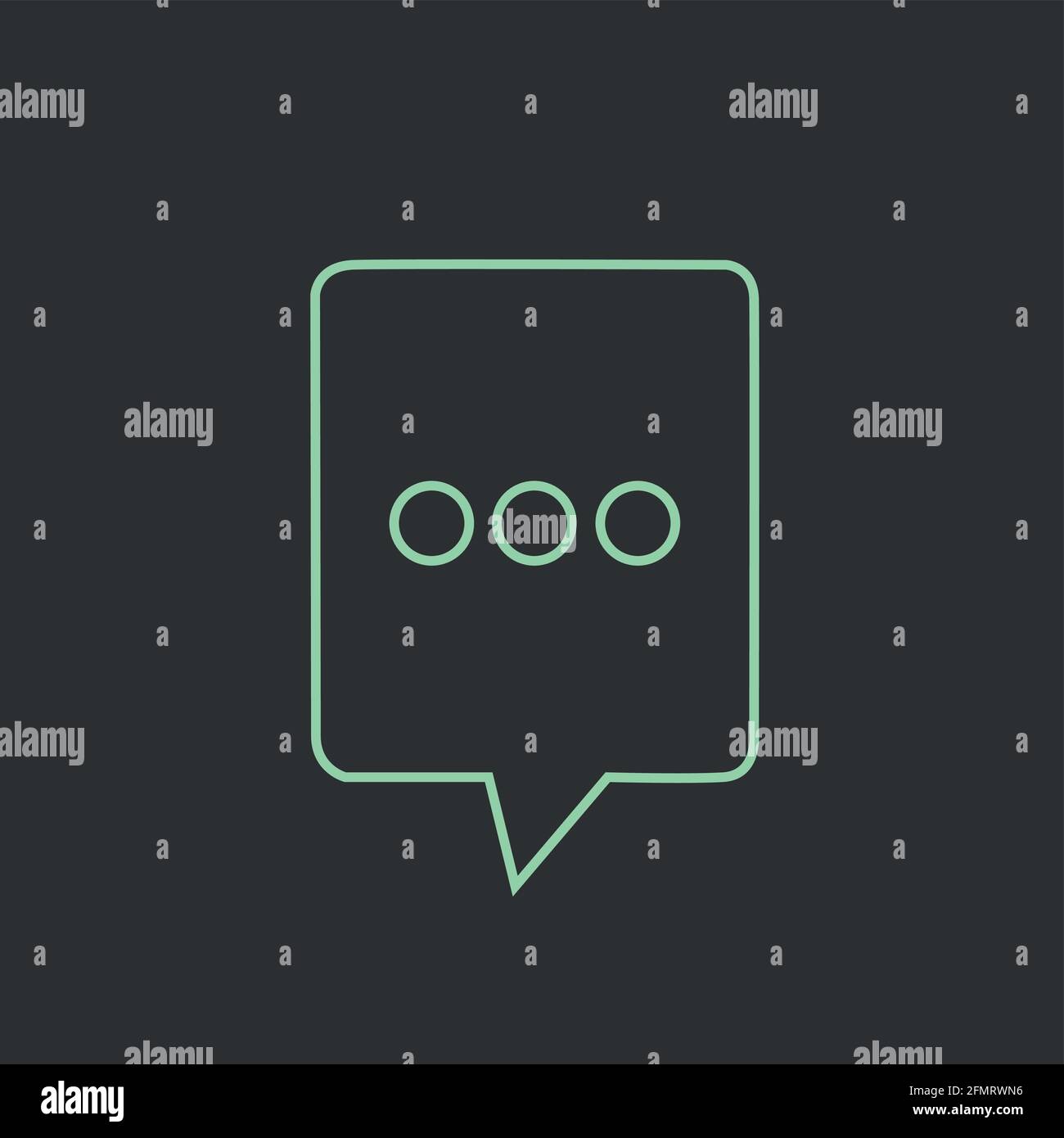 Neon chat icon collection flat design.Texting symbol Stock Vector Image ...