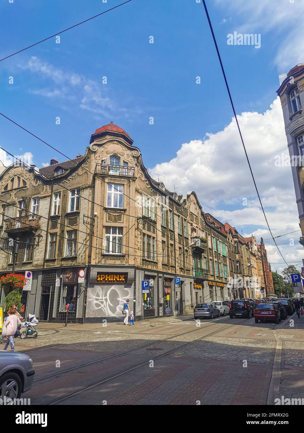 Bytom, Poland - Old town square, old polish architecture, silesia ...