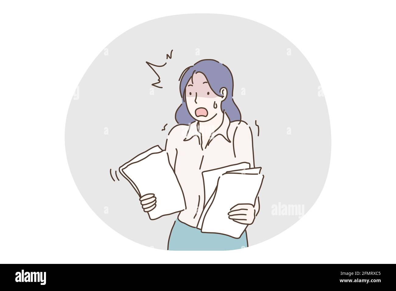 Stress, overwork, overload, burnout, deadline, exhaustion concept Stock ...