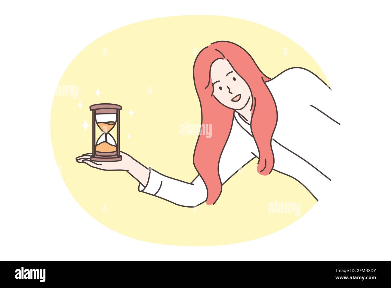 Time management concept woman holding Cut Out Stock Images & Pictures ...