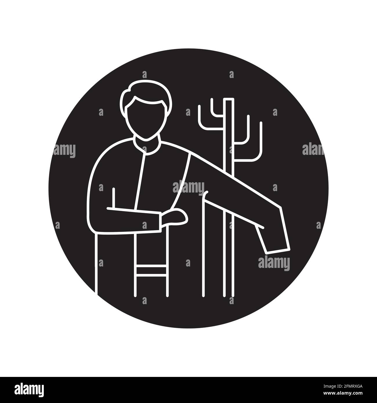 Dress in clothes color line icon. Pictogram for web page, mobile app ...