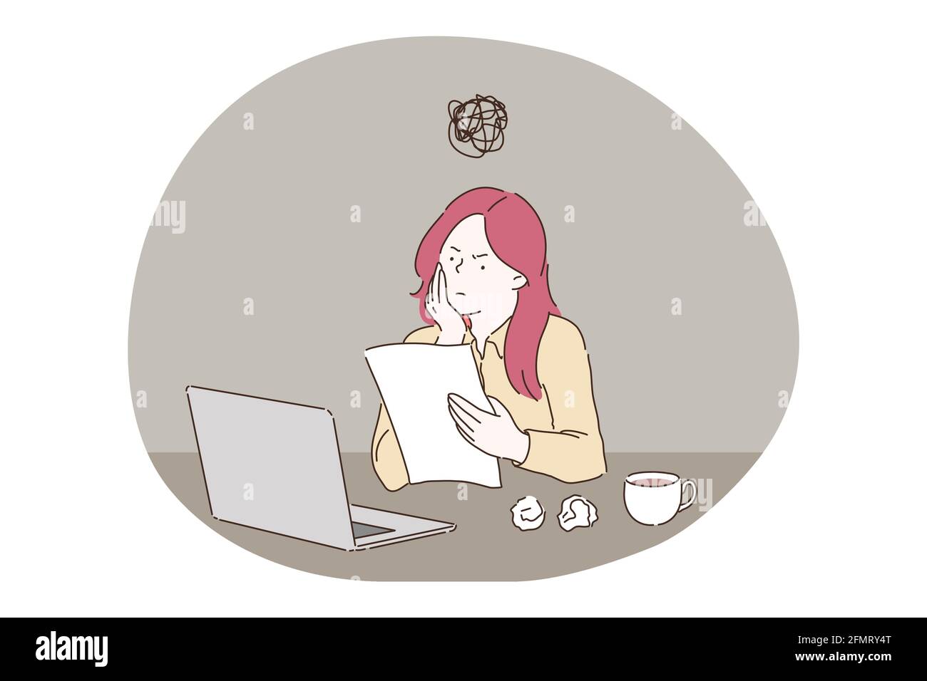 Anxiety desperate Stock Vector Images - Alamy