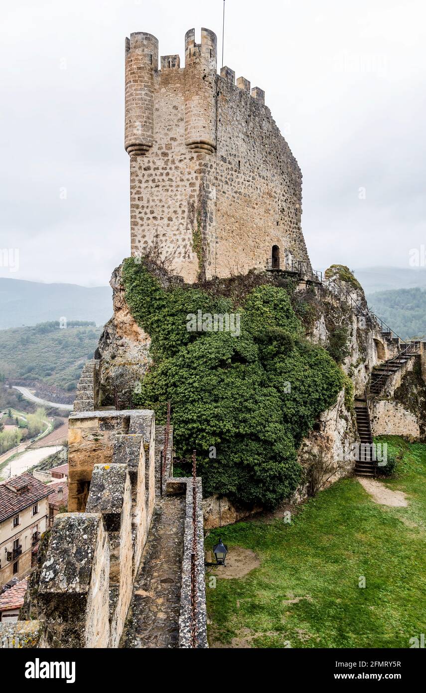 Castle of the city of Frias Burgos, Spain in Europe Stock Photo - Alamy