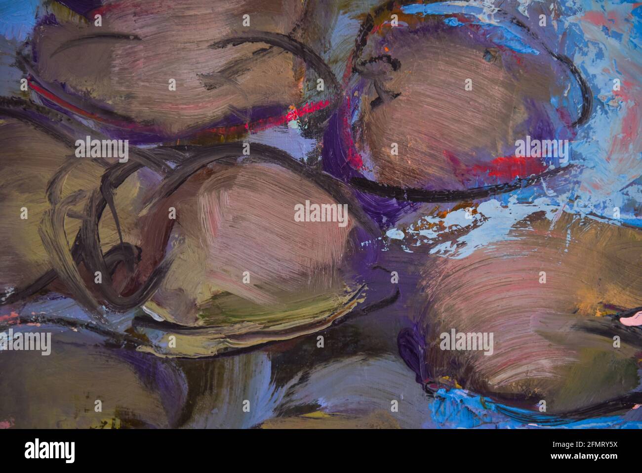 Painting canvas close up texture background with colors vivid colorful ...