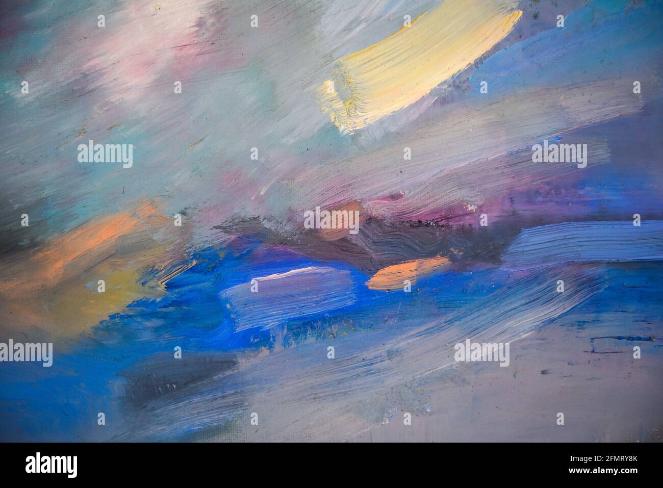 Painting canvas close up texture background with colors vivid colorful ...