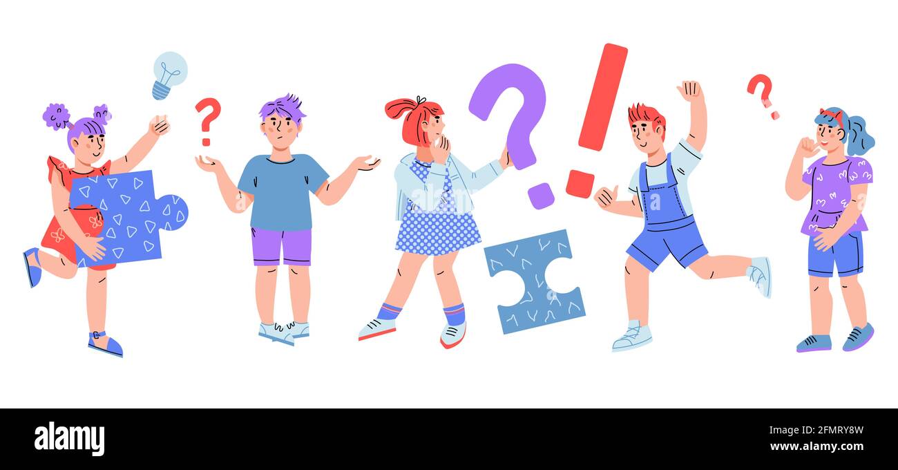 Kids Asking Questions Clipart