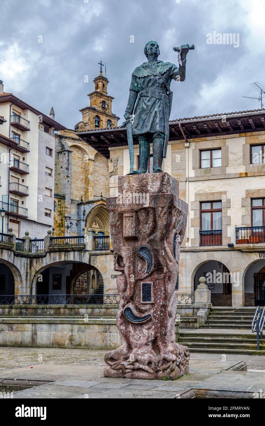 Guernica, Spain - April 09, 2018: View of the center of Guernica ...