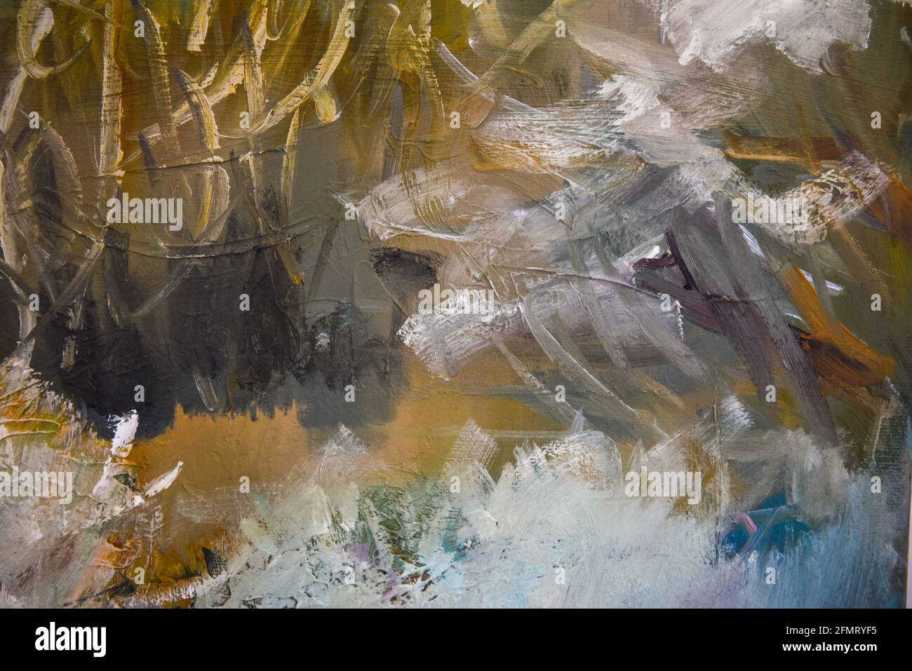 Painting canvas close up texture background with colors vivid colorful ...