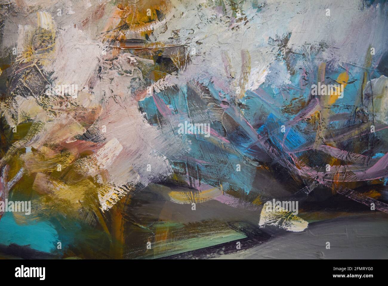 Painting canvas close up texture background with colors vivid colorful ...