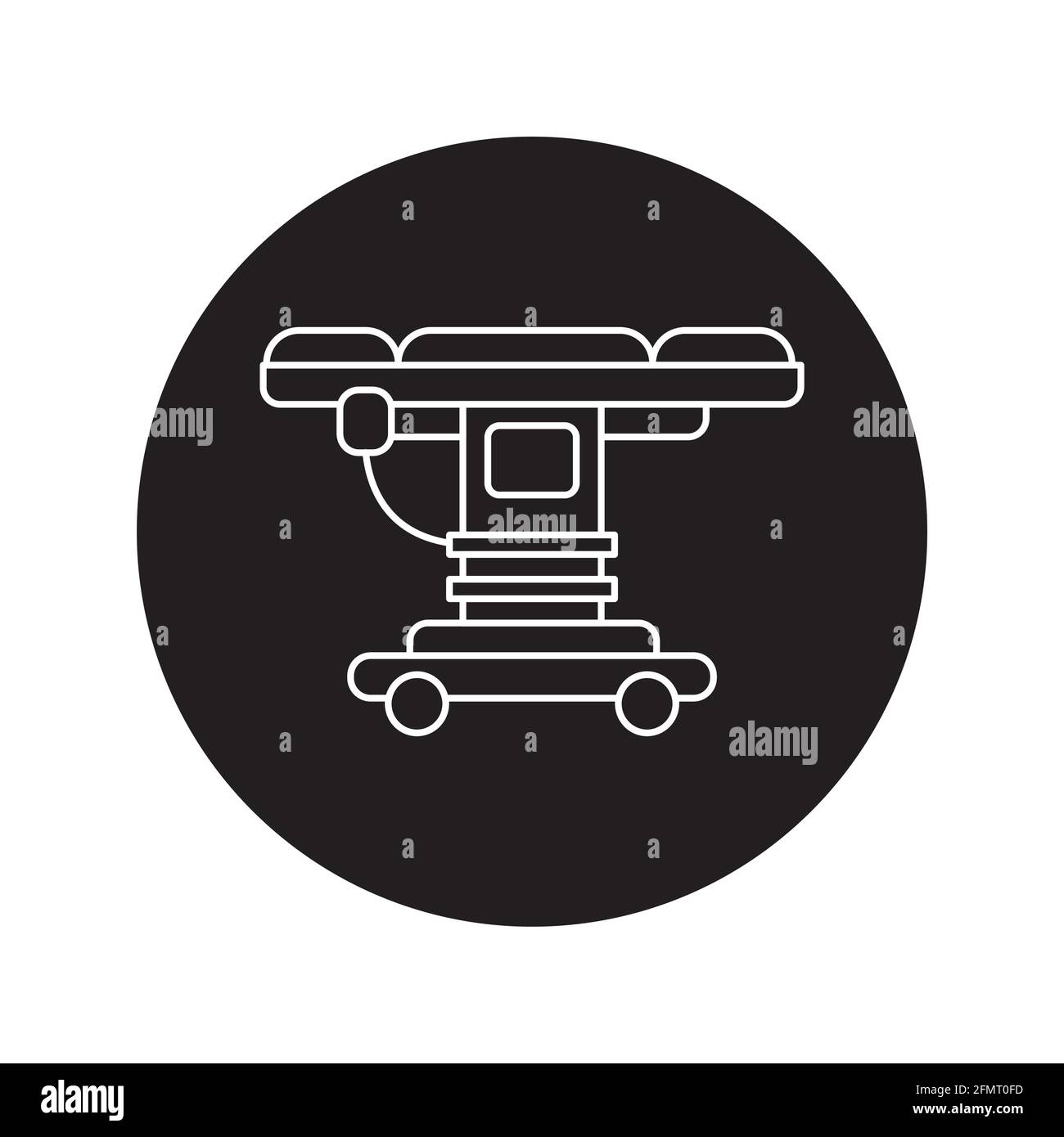 Operating hospital room and equipment color line icon. Pictogram for ...