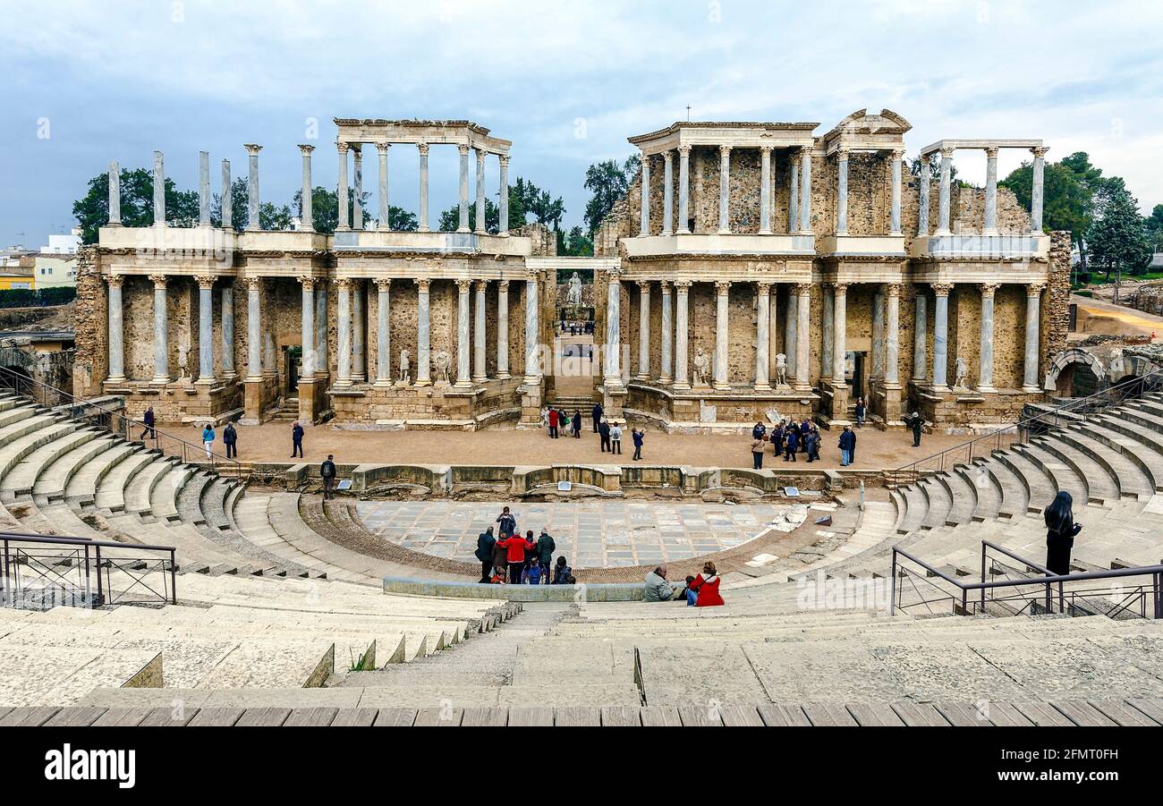 Merida, Spain - March 18, 2016: Merida is the capital of the autonomous ...