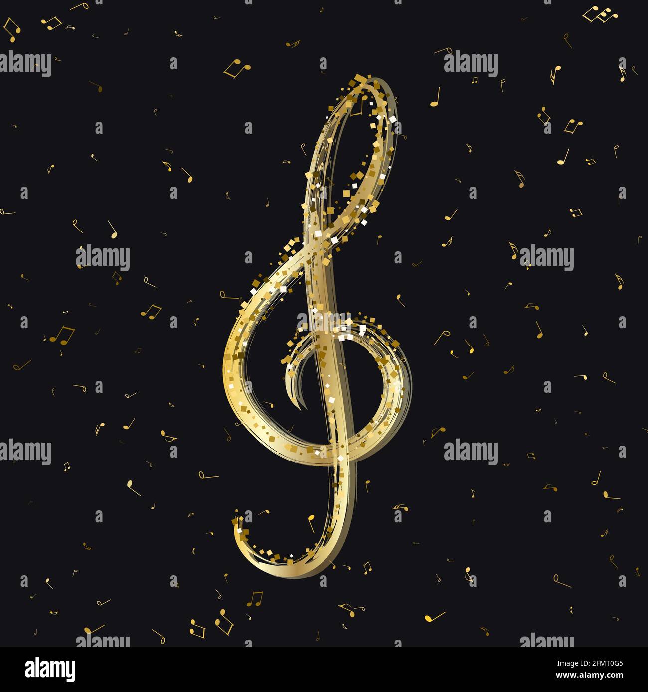 Musical notation flying Stock Vector Images - Alamy